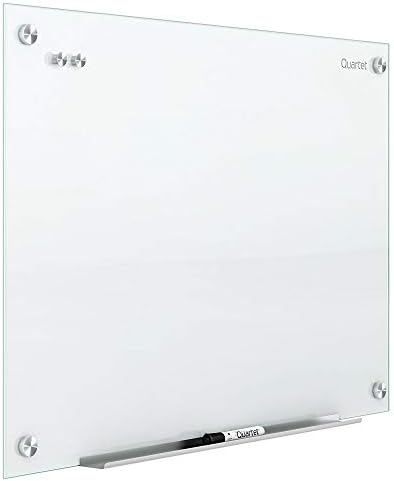 Quartet Infinity Frameless Glass Board, Magnetic Dry Erase Whiteboard with Dry-Erase Marker ...