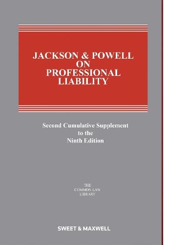 Buy Jackson & Powell on Professional Liability (2nd Supplement) Book ...