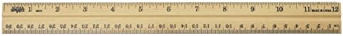 School Smart Double Beveled Wood Ruler, 12 x 1-1/8 x 5/32 Inches ...