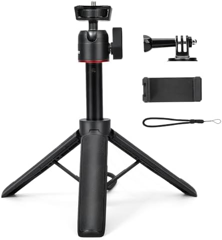 Extendable Mini Tripod,8-23.6inch Height Adjustable 360 Rotation Ball ...