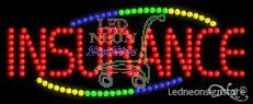 Amazon.com: Insurance LED Sign 11 inch tall x 27 inch wide x 3.5 inch ...