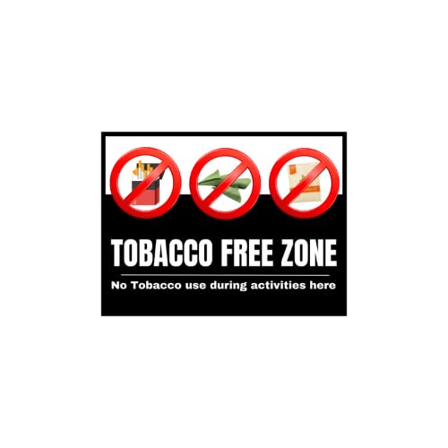 Tobacco-Free Zone PVC Signboard – 3mm Thick, Multicolour, Waterproof ...