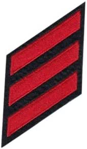 Uniform Service Hash Marks - CHP Red/Midnight Navy,2 x 3/8" on Twill, 2 ...