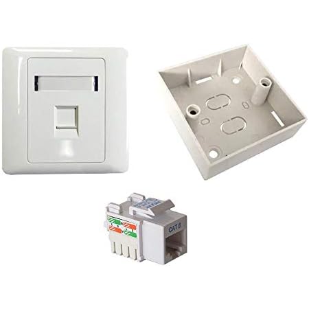 SuperShopperIndia Combo Set - RJ45 CAT6E Lan I/O Network Keystone Jack ...