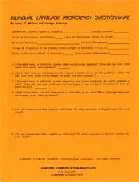 Amazon.com: Bilingual Language Proficiency Questionnaire- English and ...
