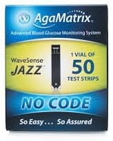 WaveSense Jazz - NO CODE -Blood Glucose test strips (x50) : Amazon.co ...