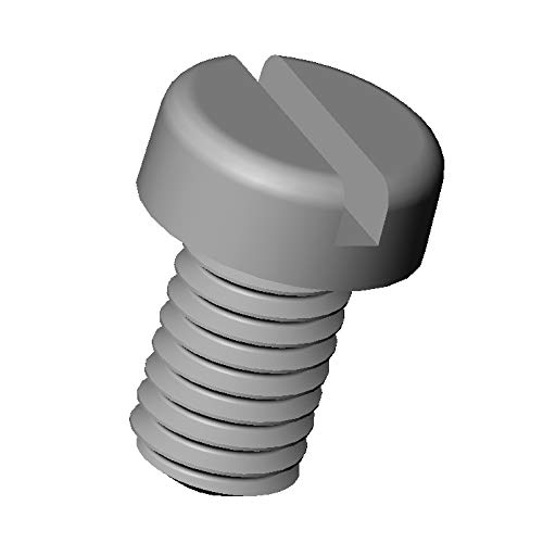 Ajile M3x16 mm Round Plastic Slotted Screw DIN84 (Pack of 50) Nylon PA6 ...