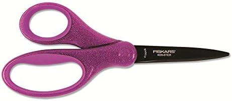 Amazon.com : Fiskars Student Designer Non-Stick Scissors, Pointed Tip ...