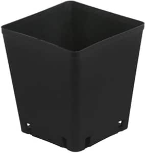Amazon.com: Gro Pro Black Plastic Square Pot 5 x 5 x 5.25 in : Patio ...