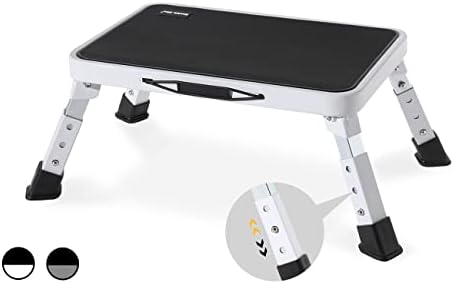 Amazon.com: Folding Step Stool, Height-Adjustable Step Stool with Anti ...