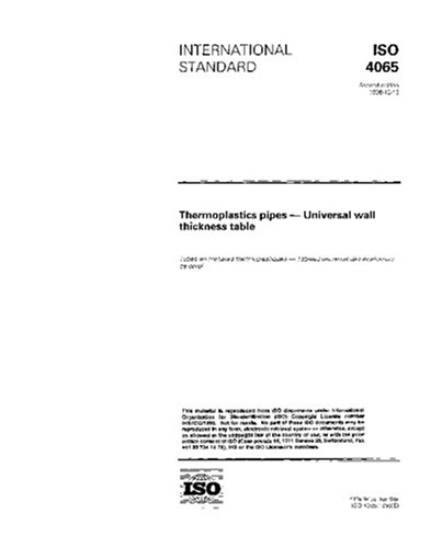 ISO 4065:1996, Thermoplastics pipes - Universal wall thickness table: International Organization ...