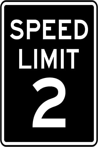 Amazon.com: Speed Limit 2 Mph Road and Street Sign 12" X 8" Warning ...