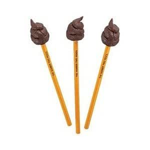 Amazon.com: Number Two Poo Poop Crap Pencil Novelty Gift Set of 3