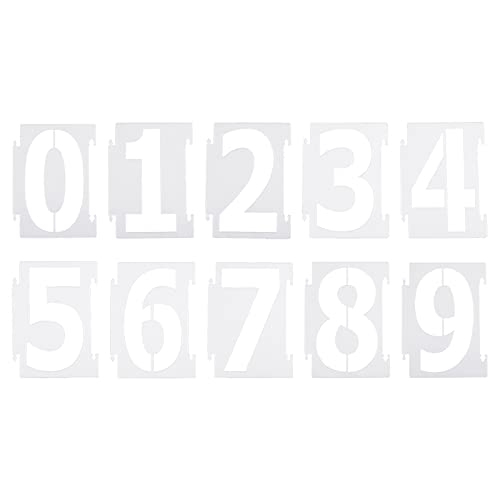 PATIKIL 3 Inch Number Stencils, 10 Pack Reusable Plastic Numbers ...