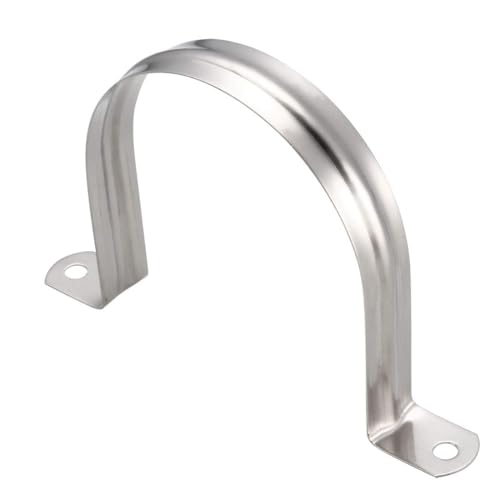 Unifizz 100mm(3.94″) Rigid Pipe Strap 2 Holes U Bracket Cable Clamp ...