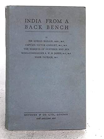 INDIA FROM A BACK BENCH, : ADRIAN BAILLIE: Amazon.de: Bücher