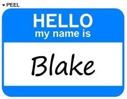 Amazon.com - Hello My Name Is Blake - Window Bumper Laptop Sticker