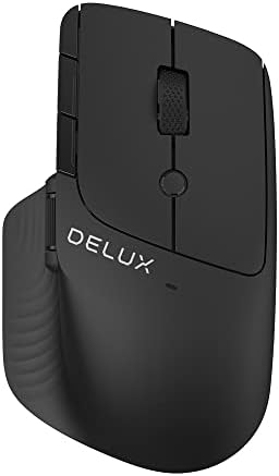 Amazon.com: DeLUX Mouse inalámbrico con rueda de desplazamiento lateral ...