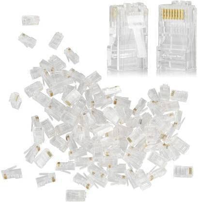 fdealz [ 200 Pieces ] RJ45 Ends Connector, 8P8C Cat5, Cat5e RJ-45 ...