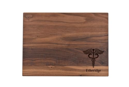 Amazon.com: Medical Caduceus Cutting Board Walnut | Doctor Medic ...