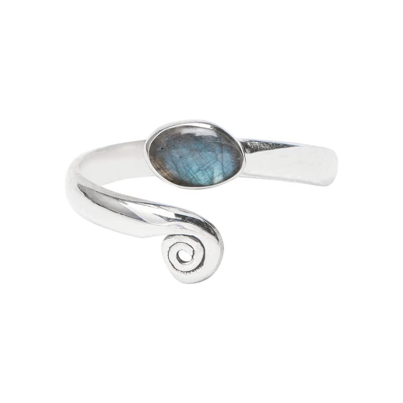 Amazon.com: Labradorite Stone Toe rings - 925 Sterling Silver Toe ring ...