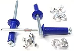 Amazon.com: Dark Blue 3/16" Rivet Small Head Exploding Banana Peel ...