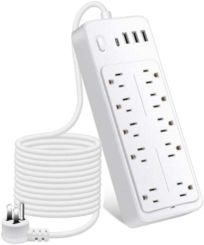 Amazon.com: Asamoom 15 FT 14-in-1 Power Strips with Surge Protection ...