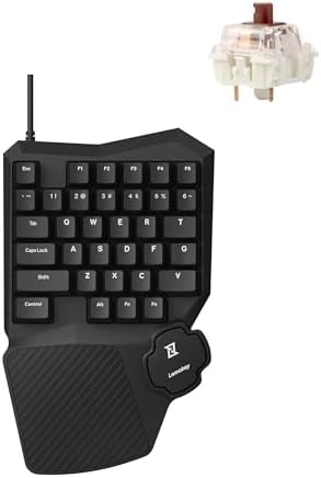 Amazon.com: LEMOKEY X0 One Handed Gaming Keyboard, 35 Keys North-Facing ...