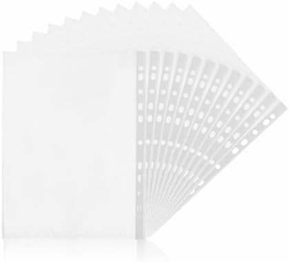 A4 Punched Pockets 20 Micron Folders Plastic Wallets Clear Punch ...