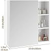 FOREHILL Mobile a Specchio per Bagno Armadietto da Parete con 3 Mensole ...