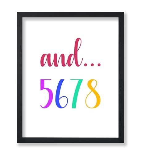 Amazon.com: Monem Art And 5678 Poster - Counting Print - Typography Art ...