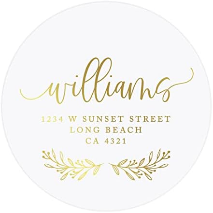 Amazon.com : Andaz Press 2" Round Clear Personalized Wedding Return ...