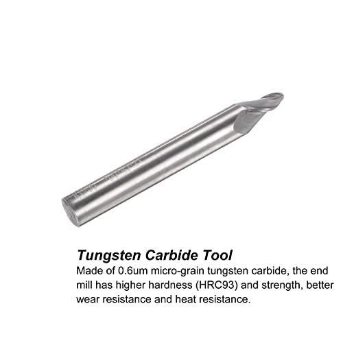 Snapklik.com : Uxcell Tapered Ball Nose End Mill, Uncoated Solid ...