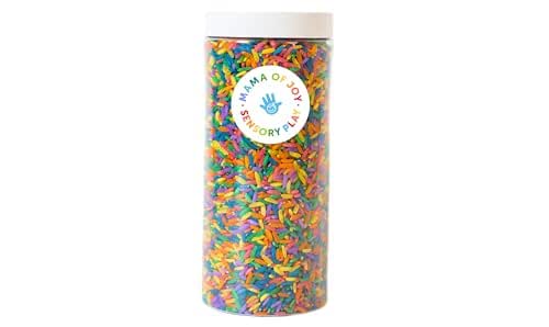 Amazon.com: Mama of Joy Sensory Play Colored Rice - Sensory Bin Items ...