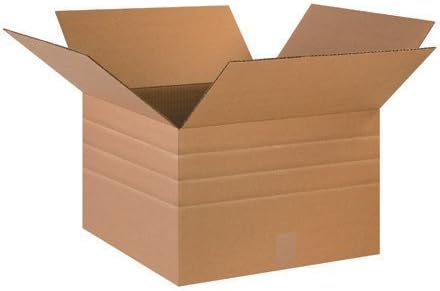 Amazon.com : Multidepth Shipping Boxes, 18inch L x 18inch W x 12inch D ...