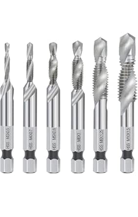 Machine Titanium Screw Tap Set HSS Titanium Spiral Flute Drill Taps ...