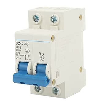 2P Miniature Circuit Breaker, 400V 63A Overload Protection Switch Air Switch Solar Energy Switch ...