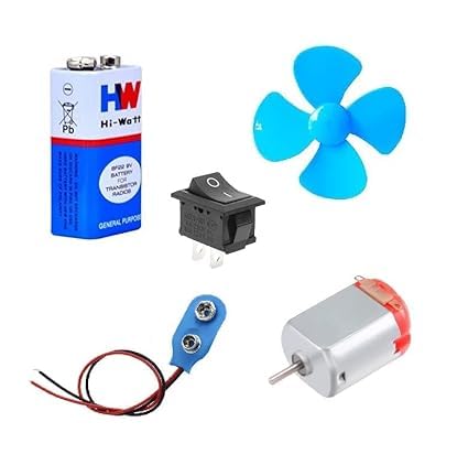Buy Mini Science Project Kit for School Projects (Toy Motor, Fan,1 Led ...