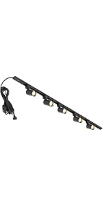 Hiiglxii Plug in Track Lighting with Power Cord, 4-Light GU10 Track ...
