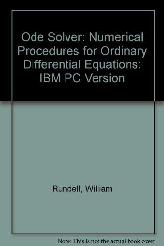 Ode Solver: Numerical Procedures for Ordinary Differential Equations ...