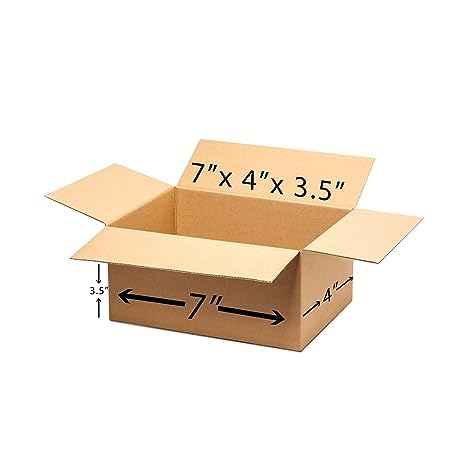 3 Ply Brown Corrugated Packing Box Size: 7x4x3.5 Length 7 inch Width 4 ...