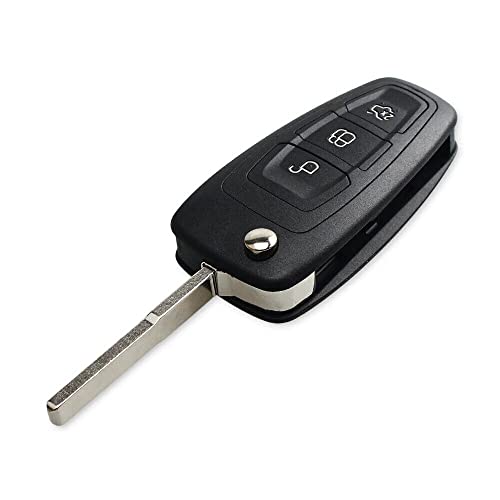 Blank Un-cut 3 Button Flip Remote Key Fob Case for Ford Fiesta MK7 ...