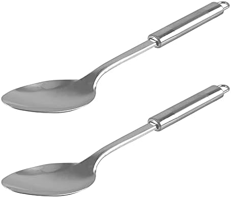 Buy Kuber Industries Stainless Steel Solid Cooking Spoon, Serving Spoon ...