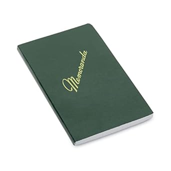 Memorandum Books, Dark Green Cover, Side Bound, NSN 7530-00-222-0078 ...