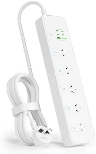 ARIELLX Surge Protected Power Board, Individual Switch with 5 AC ...