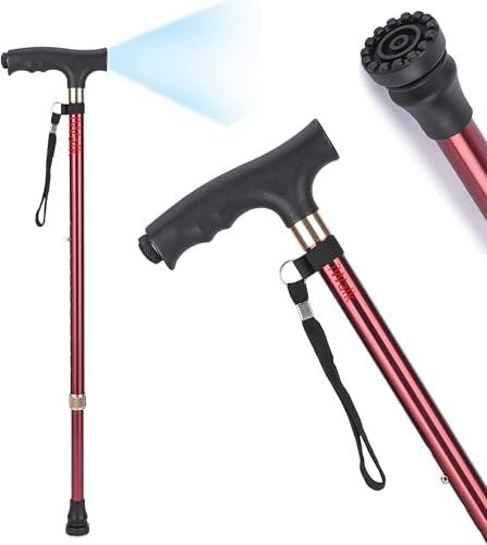 SMIC Smart Walking Stick with LED Lights, Adjustable Cane with ...