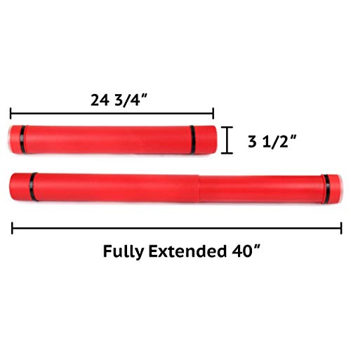 Snapklik.com : 2-Pack Extendable Poster Tubes Expand From 24.5 To 40