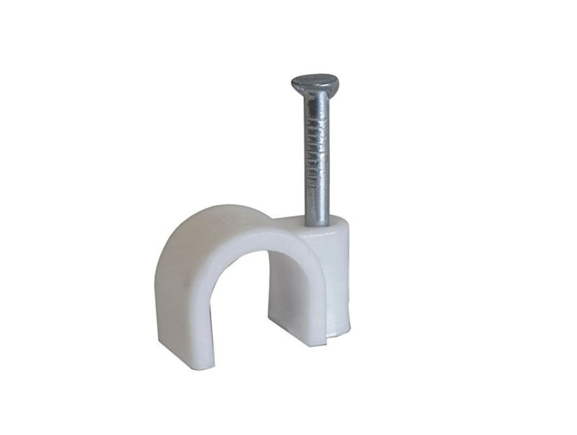 Buy Plastic Diameter Wire Fastener Circle Cable Clips with Metal Nail ...