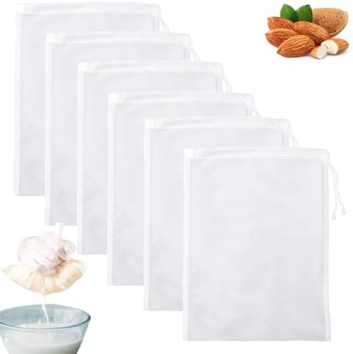 Amazon.com: Nut Milk Bag Reusable 3 Pack 12" x 10" Cheesecloth Bags for ...