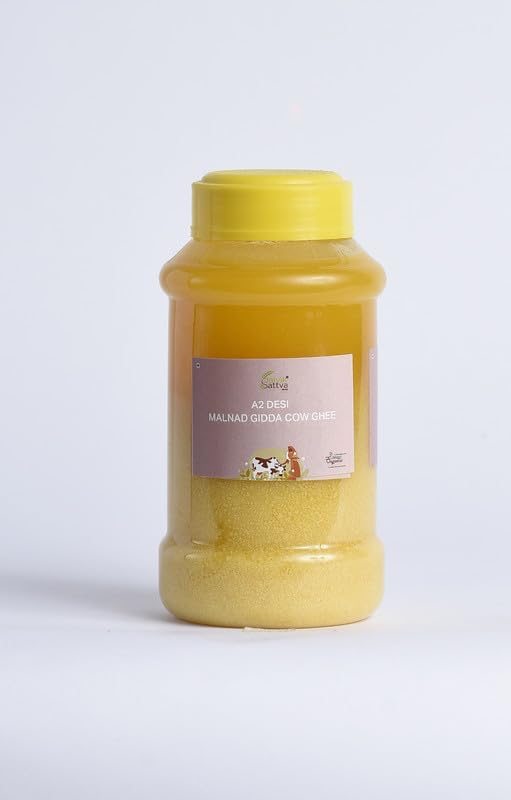 Jaivik Sattva Desi Malnad Gidda Cow Pure A2 Ghee 1 Liter, 100% Bilona ...